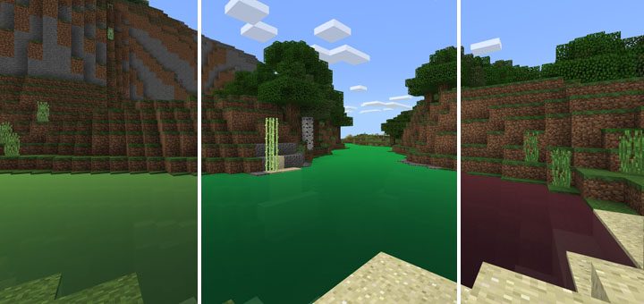 ColoredWater Texture Pack | Minecraft PE Texture Packs