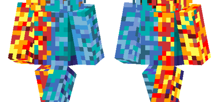 Half Enderman Half Steve | Minecraft PE Skins