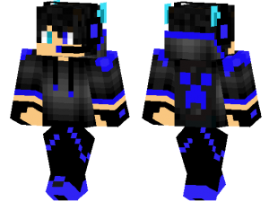 Blue Fox Gamer Skin | Minecraft PE Skins