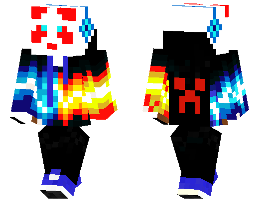 Fire and Water Panda | Minecraft PE Skins