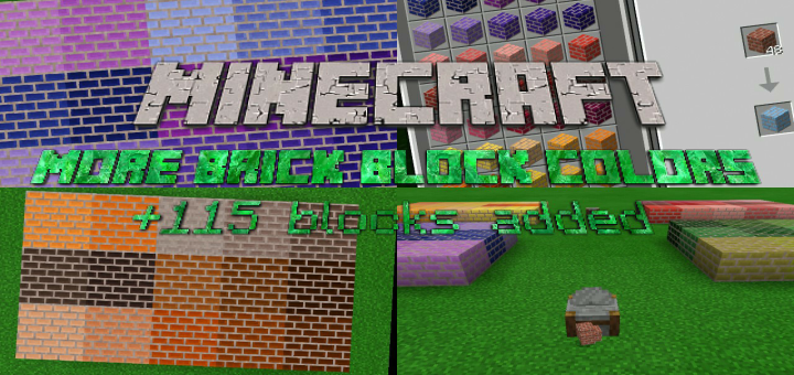 More Brick Colors (+115 New Brick Colors) | Minecraft PE Mods & Addons