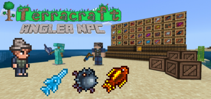 TerraCraft: Angler NPC (Consumable Fish Update) | Minecraft PE Mods ...