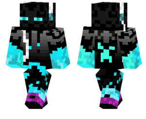 Neon Blue Enderman | Minecraft PE Skins